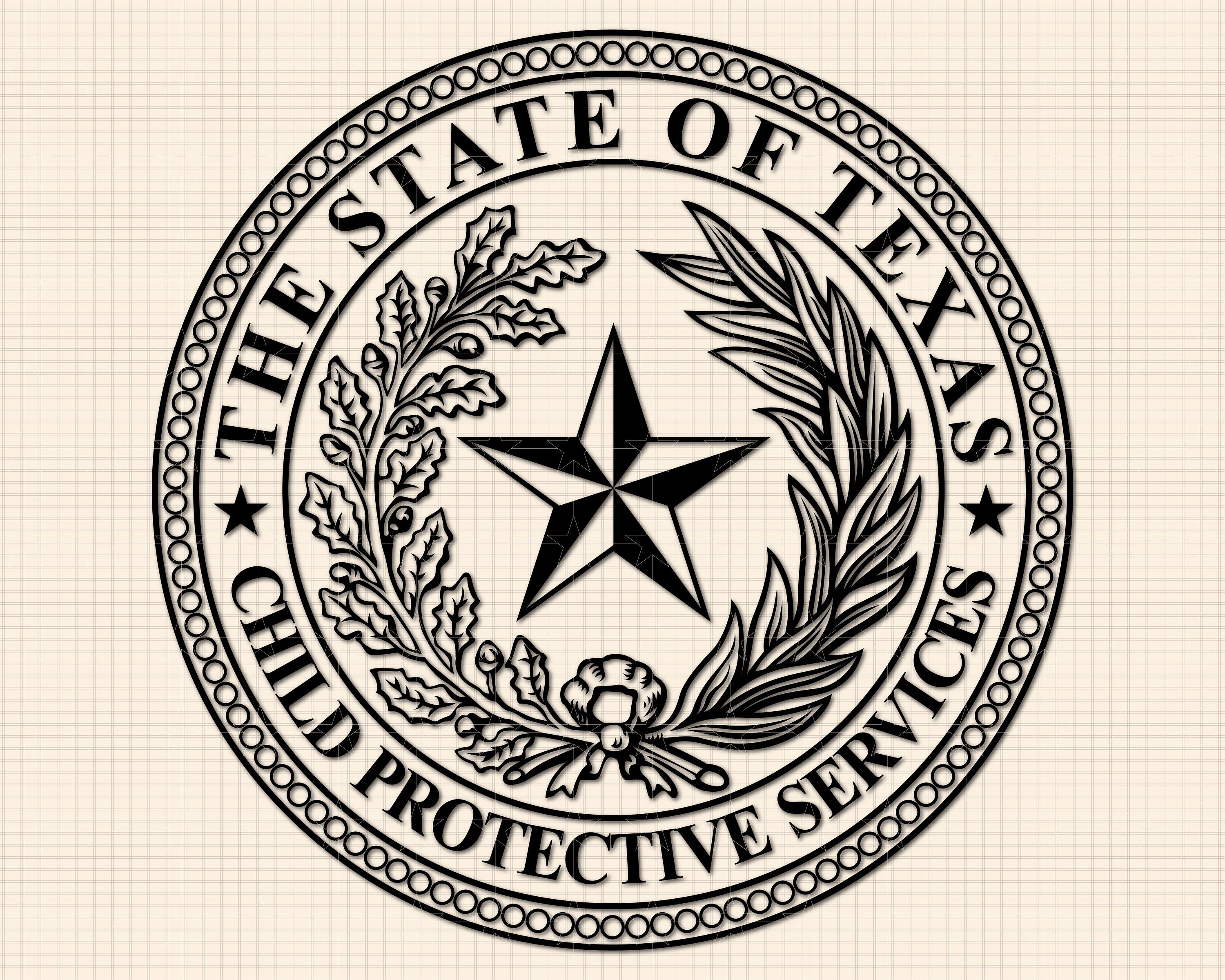 Texas Department of Child Protective Services Seal Logo SVG, the State ...