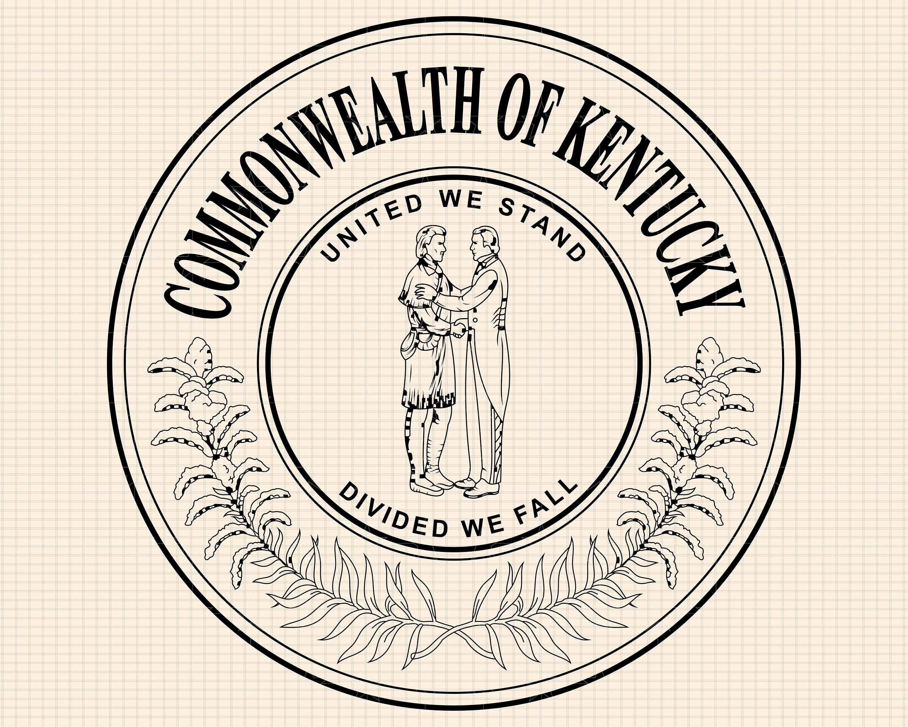 The Seal of the Commonwealth of Kentucky SVG Bundle, Seal of Kentucky ...