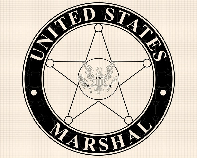 Badge of a Deputy U.S. Marshal SVG Bundle, United States Marshal Badge ...