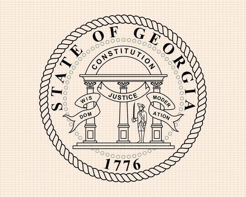 Georgia State Seal SVG Bundle, Vector Cut Files - Etsy