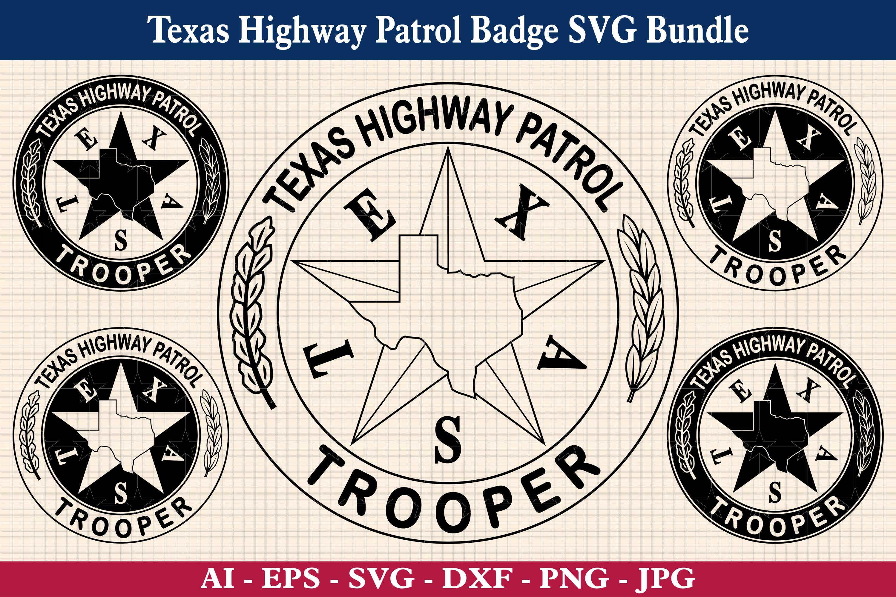 Texas Highway Patrol Badge SVG Bundle, Texas Highway Patrol Emblem SVG ...