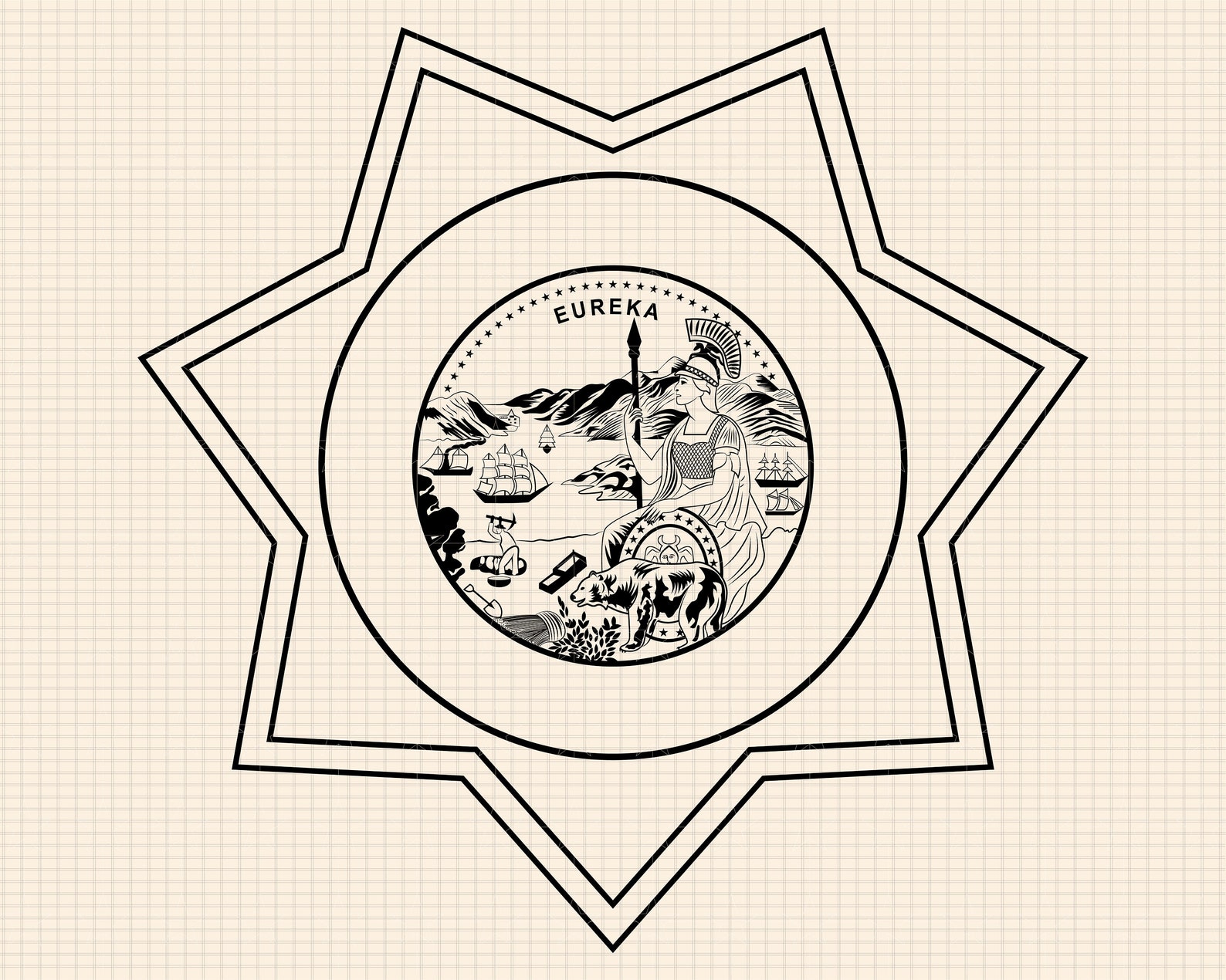 CDCR Badge Patch SVG Bundle, California Department of Corrections Cut ...