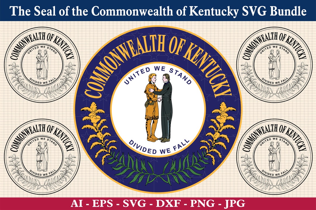 The Seal of the Commonwealth of Kentucky SVG Bundle, Seal of Kentucky ...
