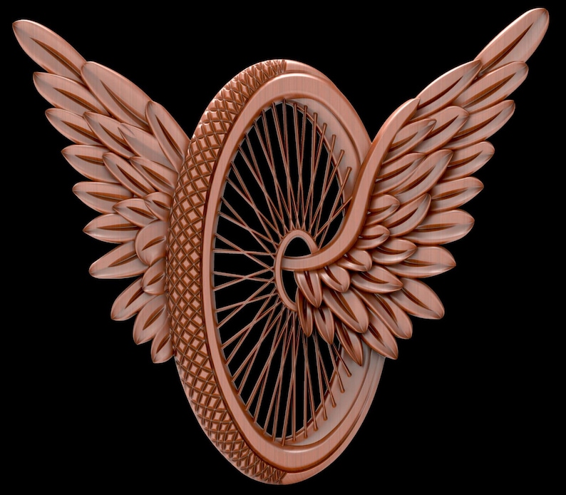 Motorcycle Wings Logo 3D STL File, CNC Router Model (digital Download ...
