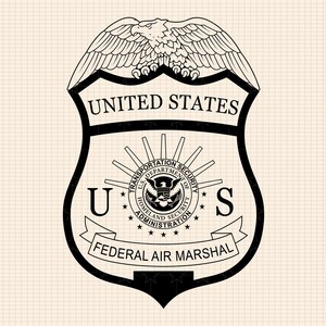 The Badge of the US Federal Air Marshal Service SVG Bundle, Federal Air ...