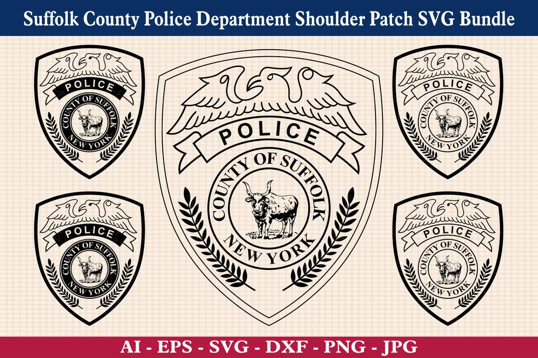 Suffolk County Police Department Shoulder Patch SVG Bundle, Suffolk ...