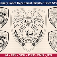 Suffolk County Police Department Shoulder Patch SVG Bundle, Suffolk ...