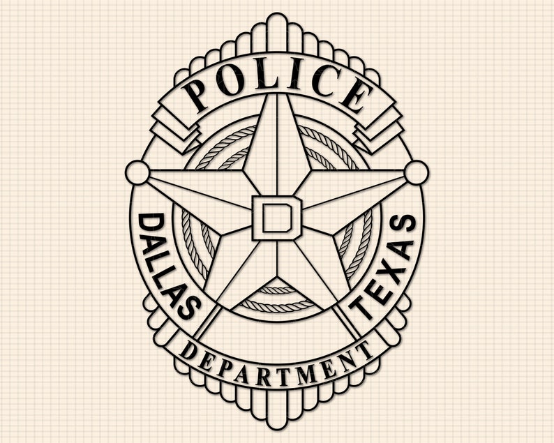 Dallas Texas Police Department Badge Svg Bundle Dallas Police Officer Vector Police Badge