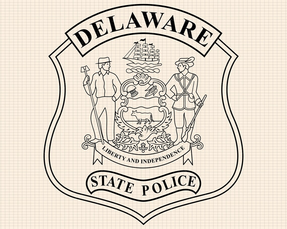 Patch of Delaware State Police SVG Bundle, Delaware State Police Emblem ...