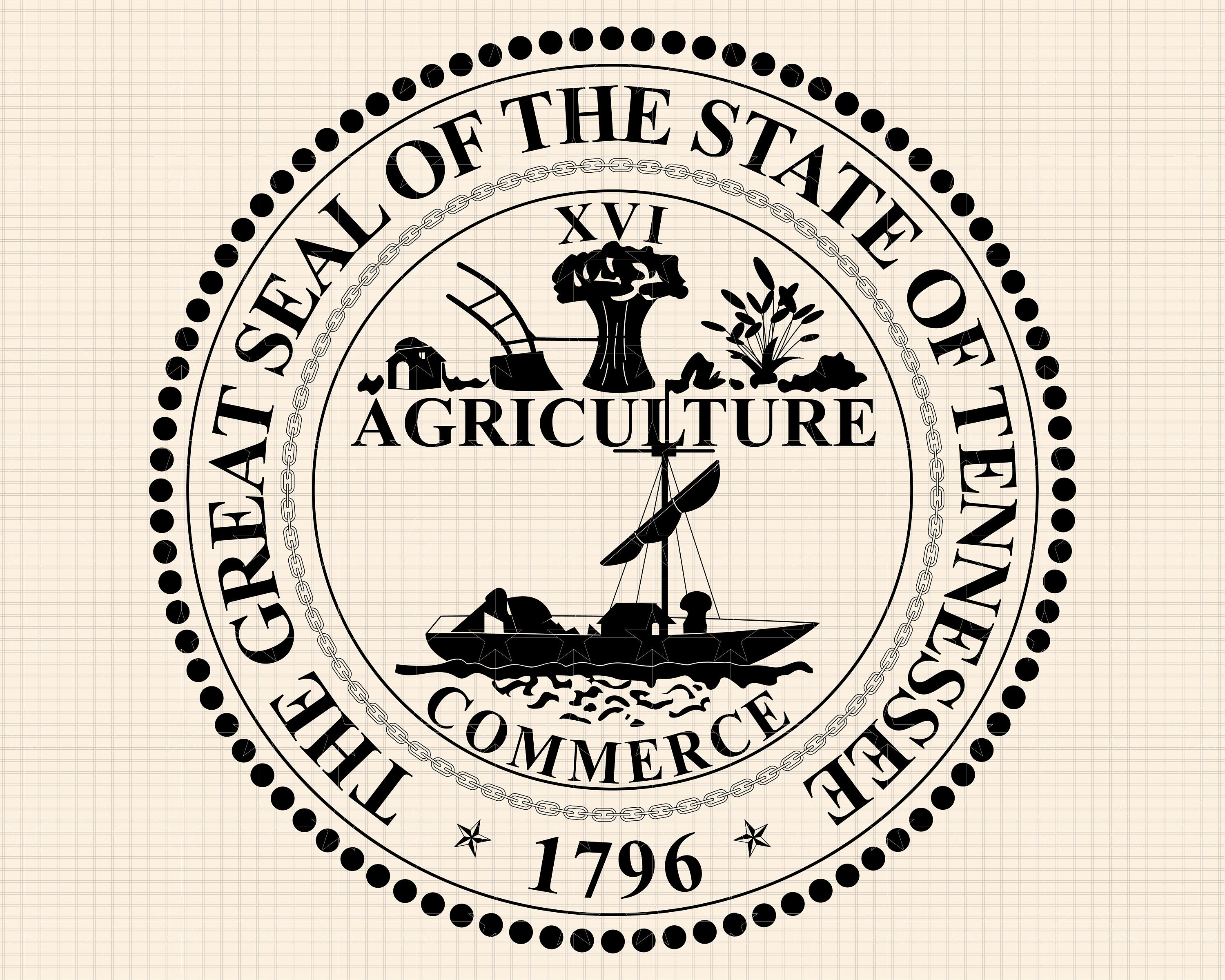 The Great Seal of Tennessee SVG Bundle, the Great Seal of the State of ...