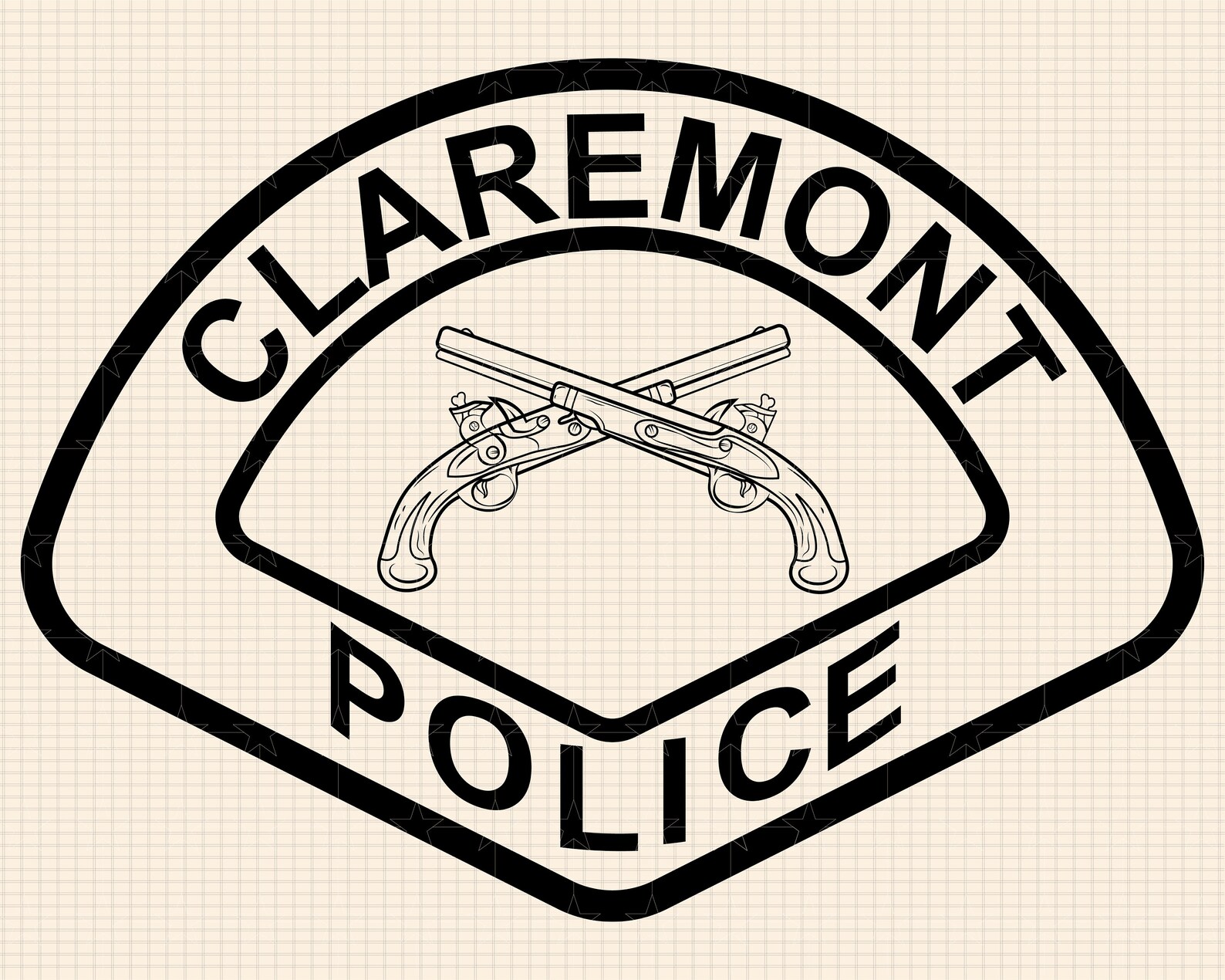 Claremont California Police Department Shoulder Patch SVG Bundle ...