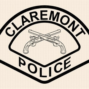 Claremont California Police Department Shoulder Patch SVG Bundle ...