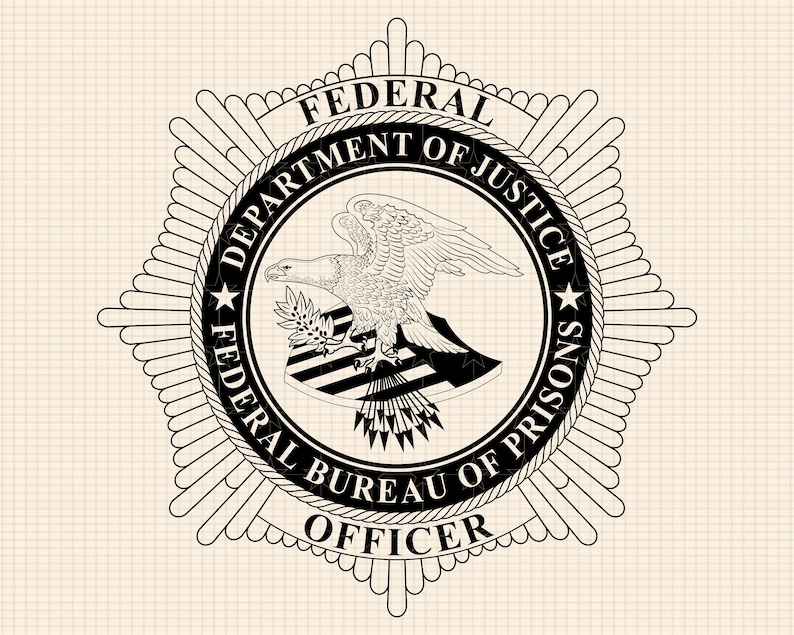 Department of Justice Federal Bureau of Prisons Badge SVG Bundle, DOJ ...