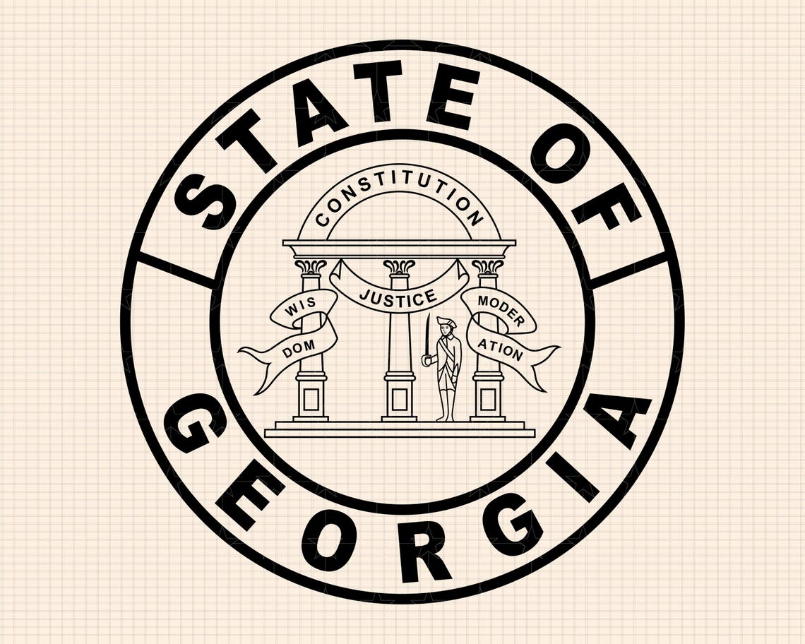 Georgia State Seal SVG Bundle, Vector Cut Files - Etsy