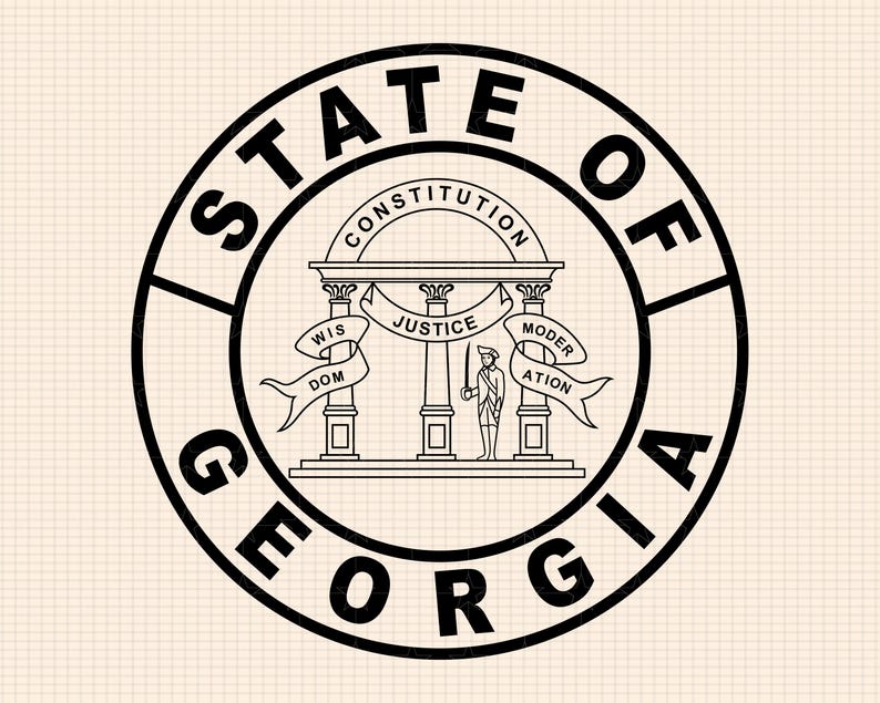 Georgia State Seal SVG Bundle, Vector Cut Files - Etsy