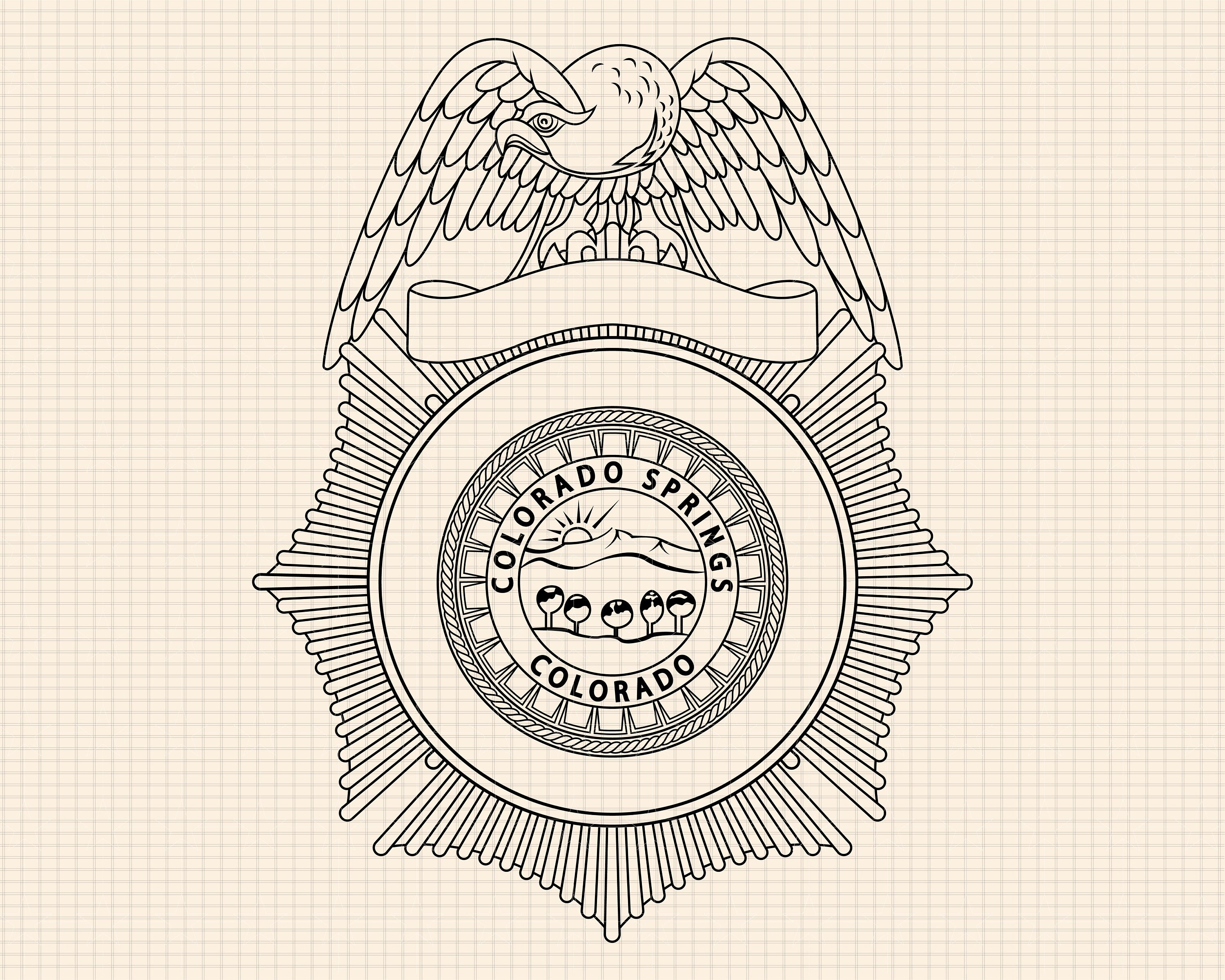Colorado Springs Police Officer Badge SVG Bundle Colorado - Etsy