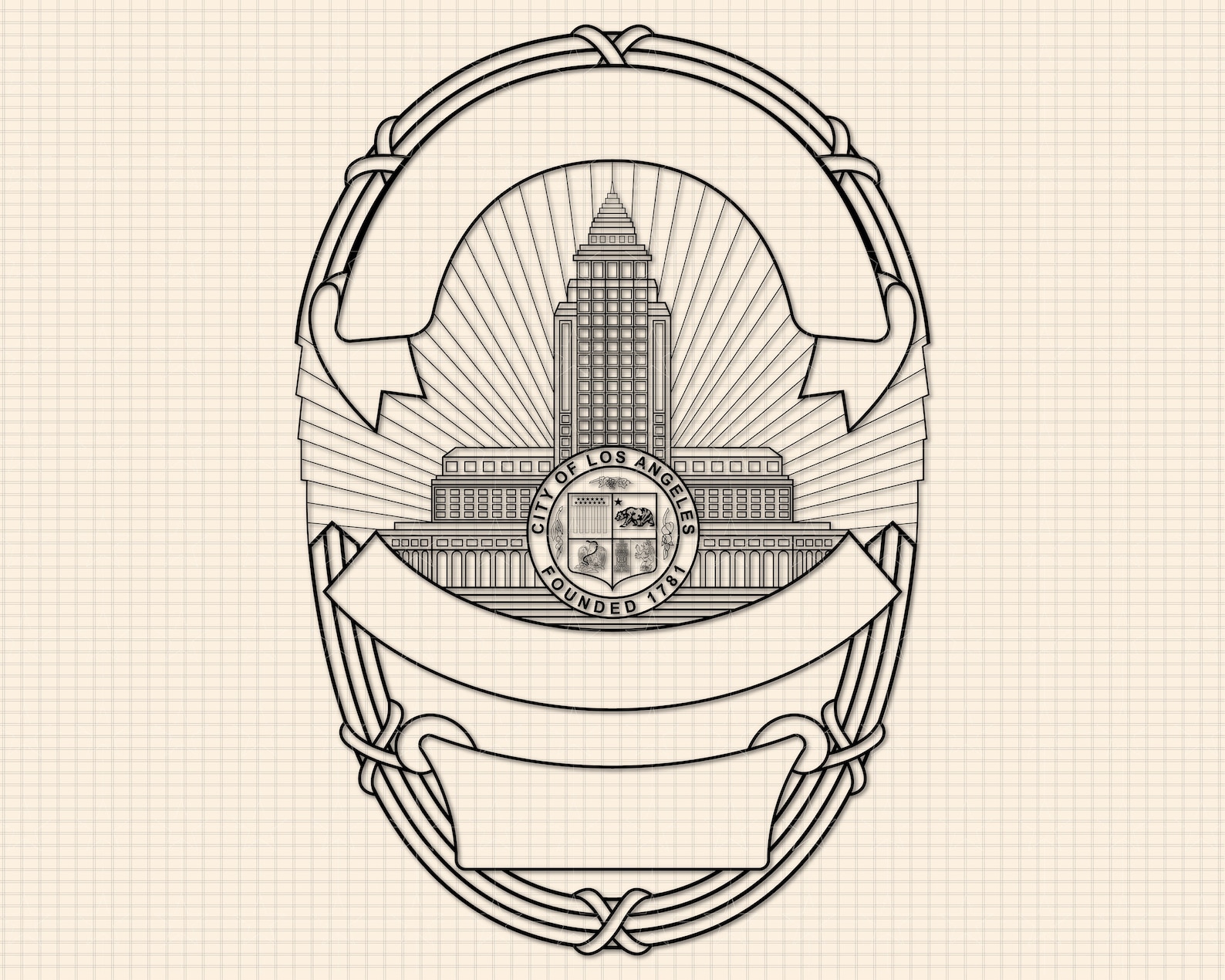 LAPD Police Officer Badge SVG Bundle, Los Angeles California Police Department Svg, Police ...