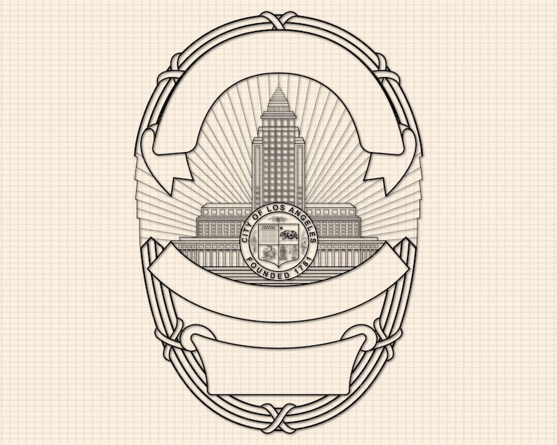 LAPD Police Officer Badge SVG Bundle, Los Angeles California Police ...