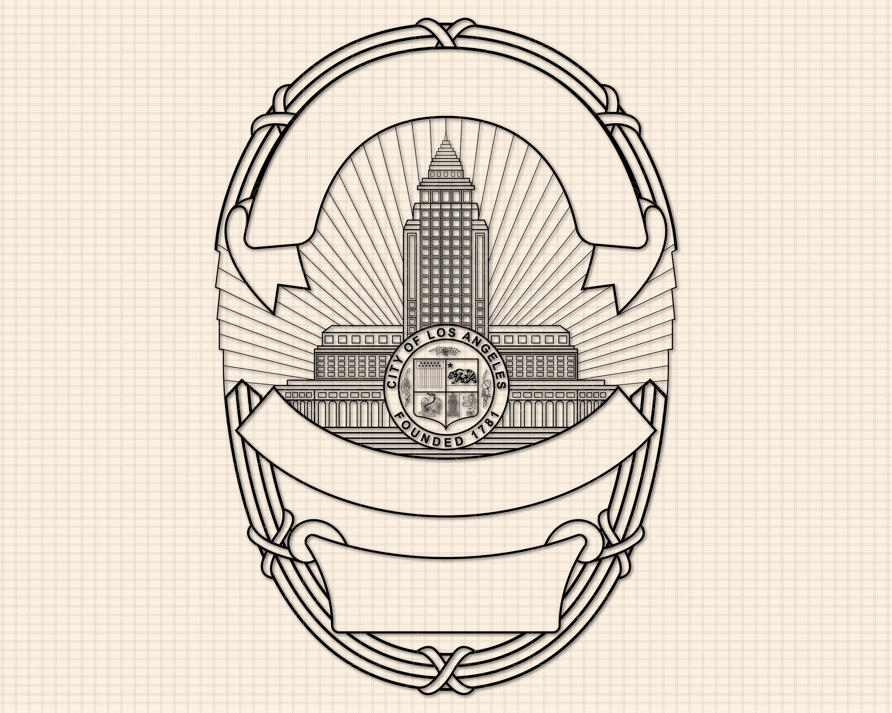 LAPD Police Officer Badge SVG Bundle, Los Angeles California Police Department Svg, Police ...