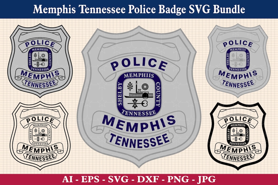 Memphis Tennessee Police Badge SVG Bundle, Vector Cut File - Etsy
