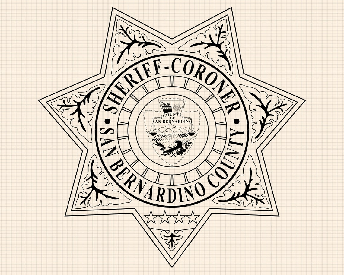San Bernardino County Sheriff's Department Coroner Badge SVG Bundle ...