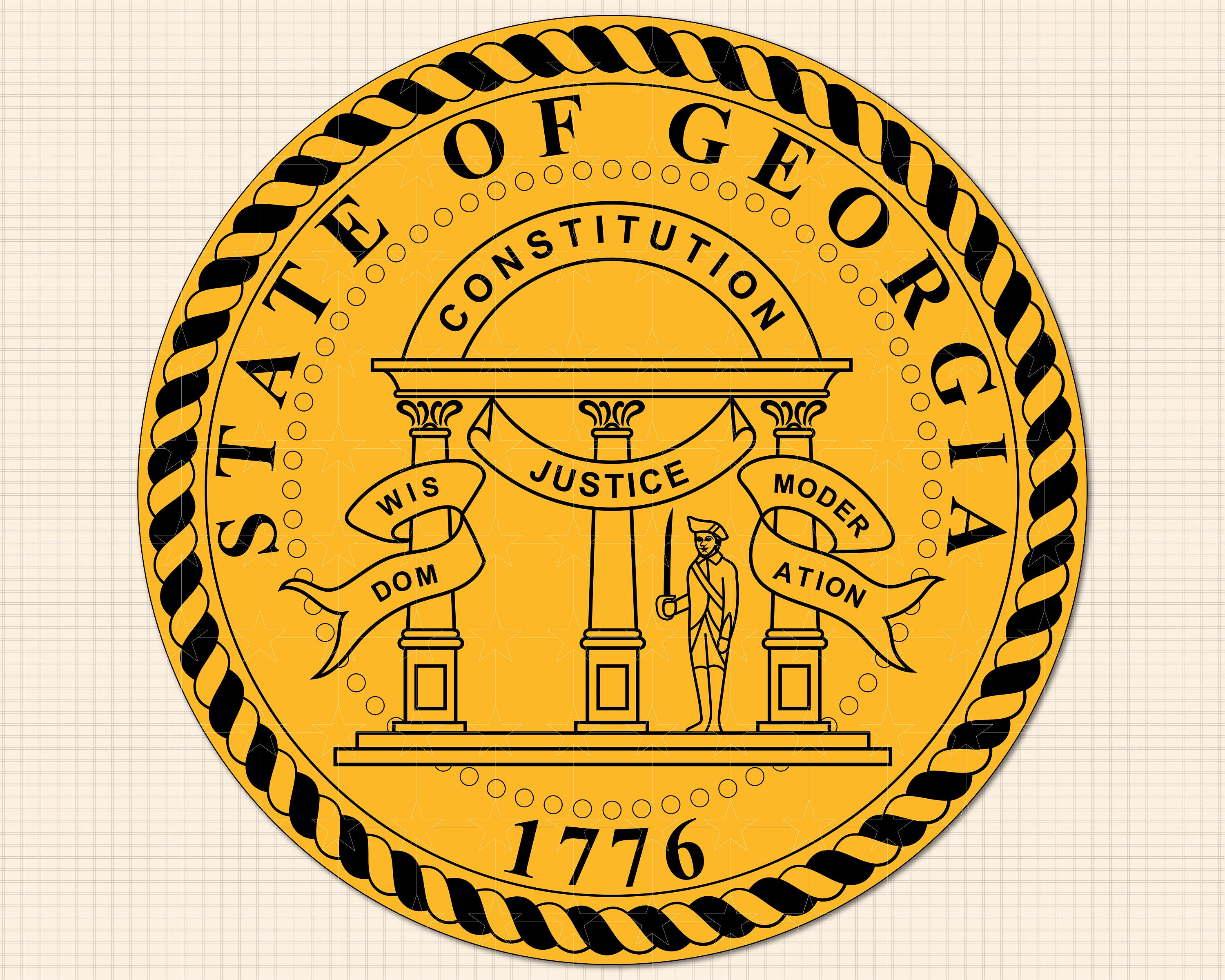 Great Seal of the State of Georgia SVG Bundle, Seal of Georgia Svg ...