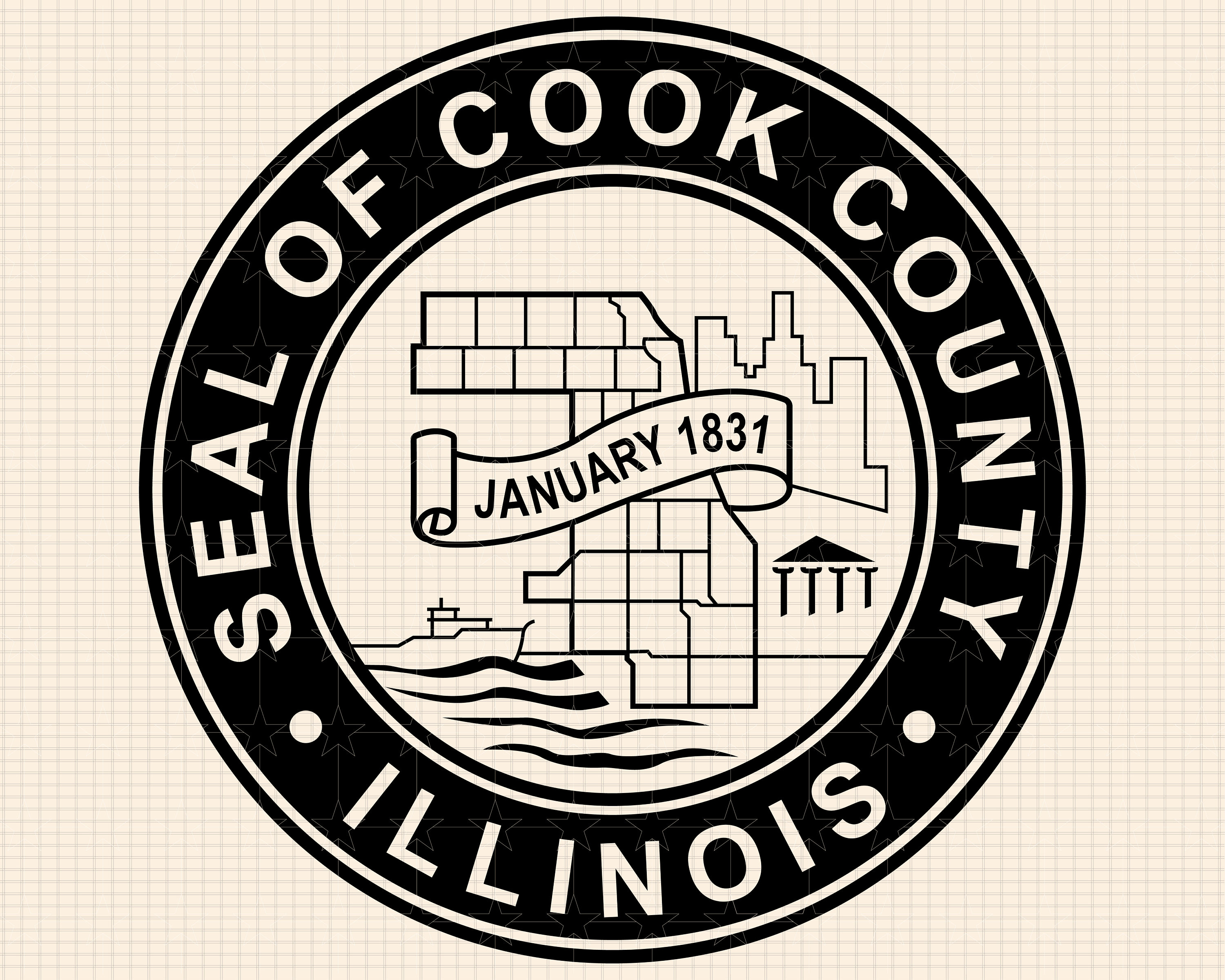 Seal of Cook County, Illinois SVG Bundle, Seal of Cook County Svg, Cook ...