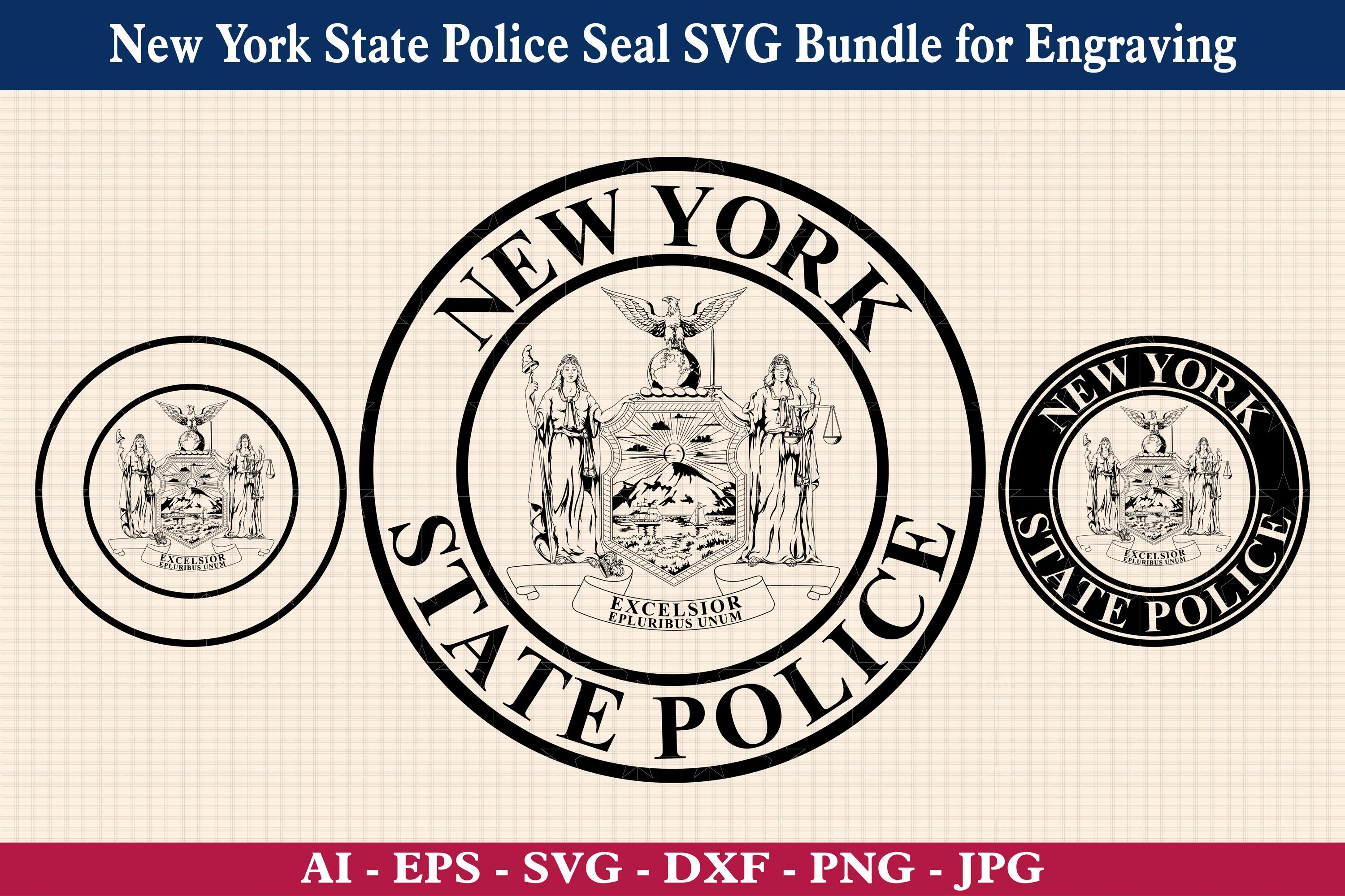 New York State Police Seal SVG Bundle – Badge Vector Files for ...