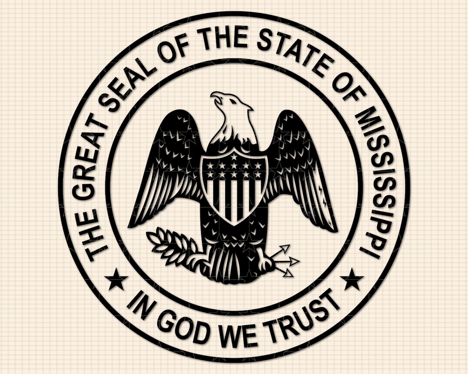 Mississippi State Seal SVG Bundle, Great Seal of Mississippi PNG Bundle ...
