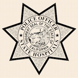 California State Hospitals Police Officer Badge SVG Bundle, State ...