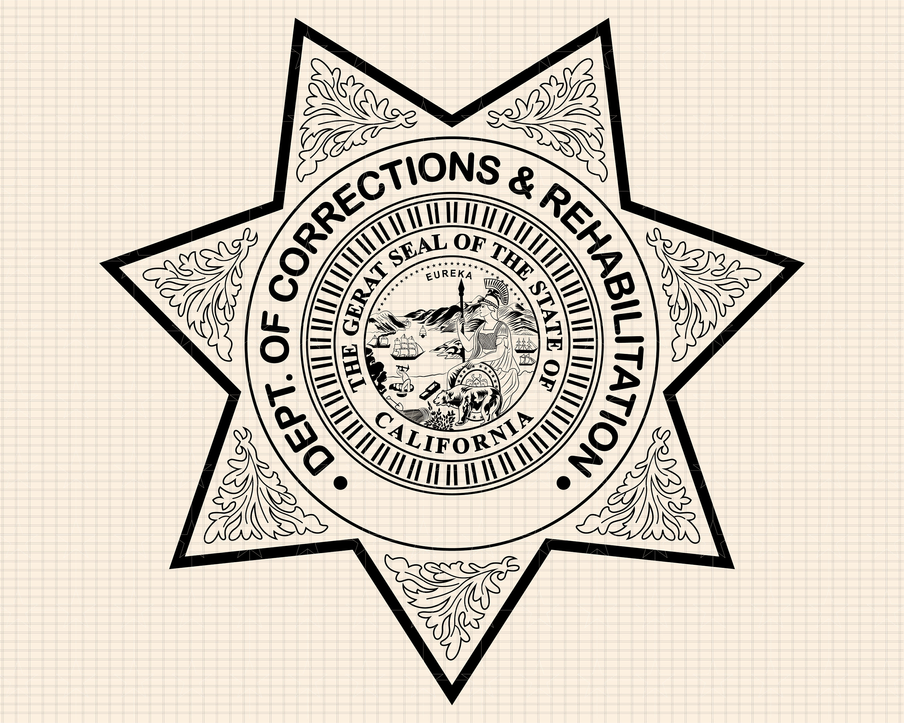 Badge Patch of the California Department of Corrections and ...