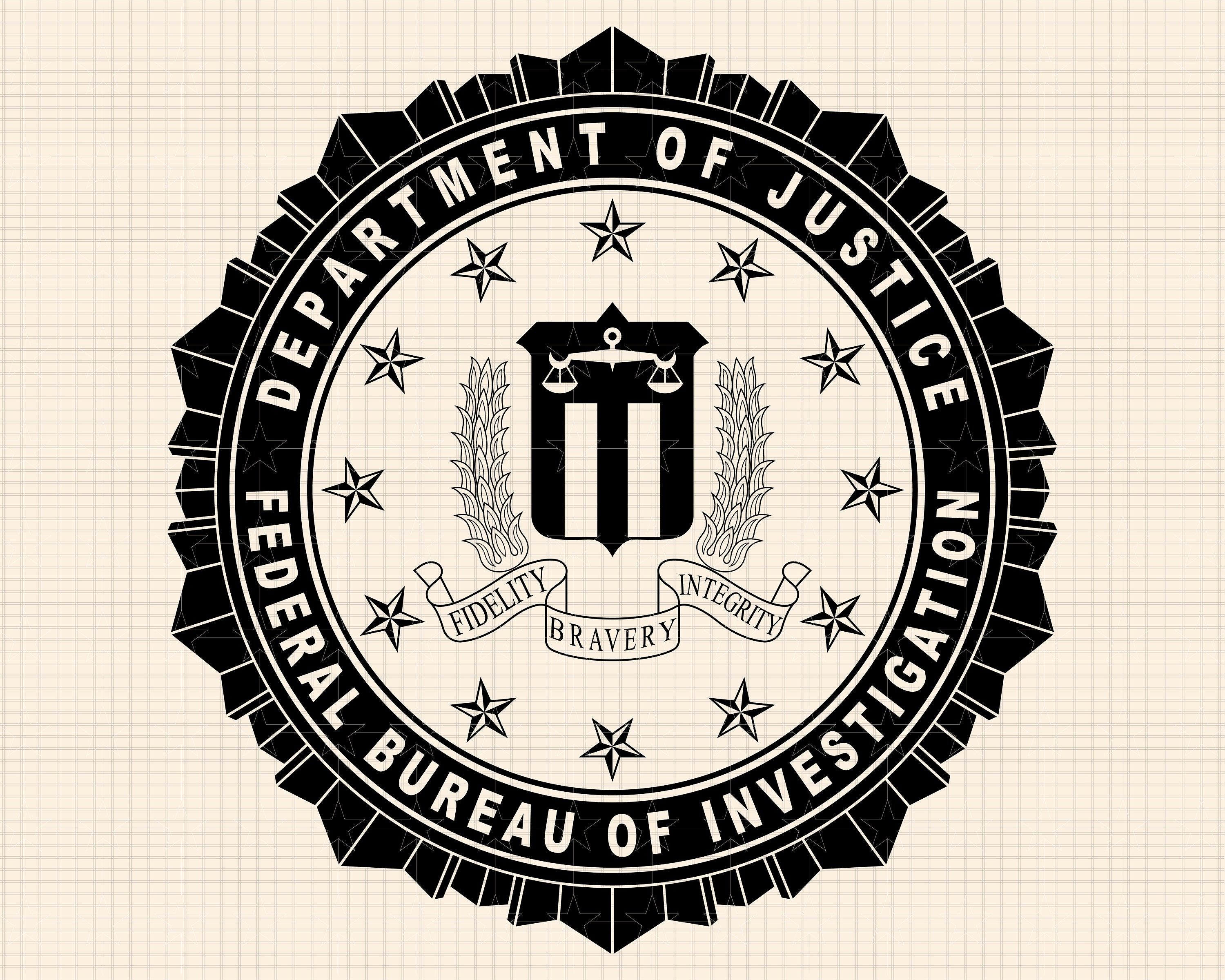 The Seal of the Federal Bureau of Investigation SVG Bundle, Department ...