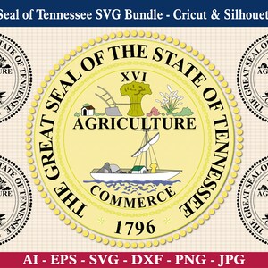 The Great Seal of Tennessee SVG Bundle, the Great Seal of the State of ...