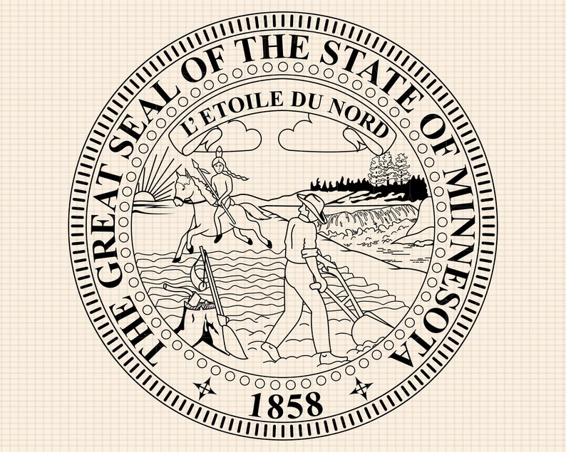 The Great Seal of the State of Minnesota SVG Bundle, Seal of Minnesota ...