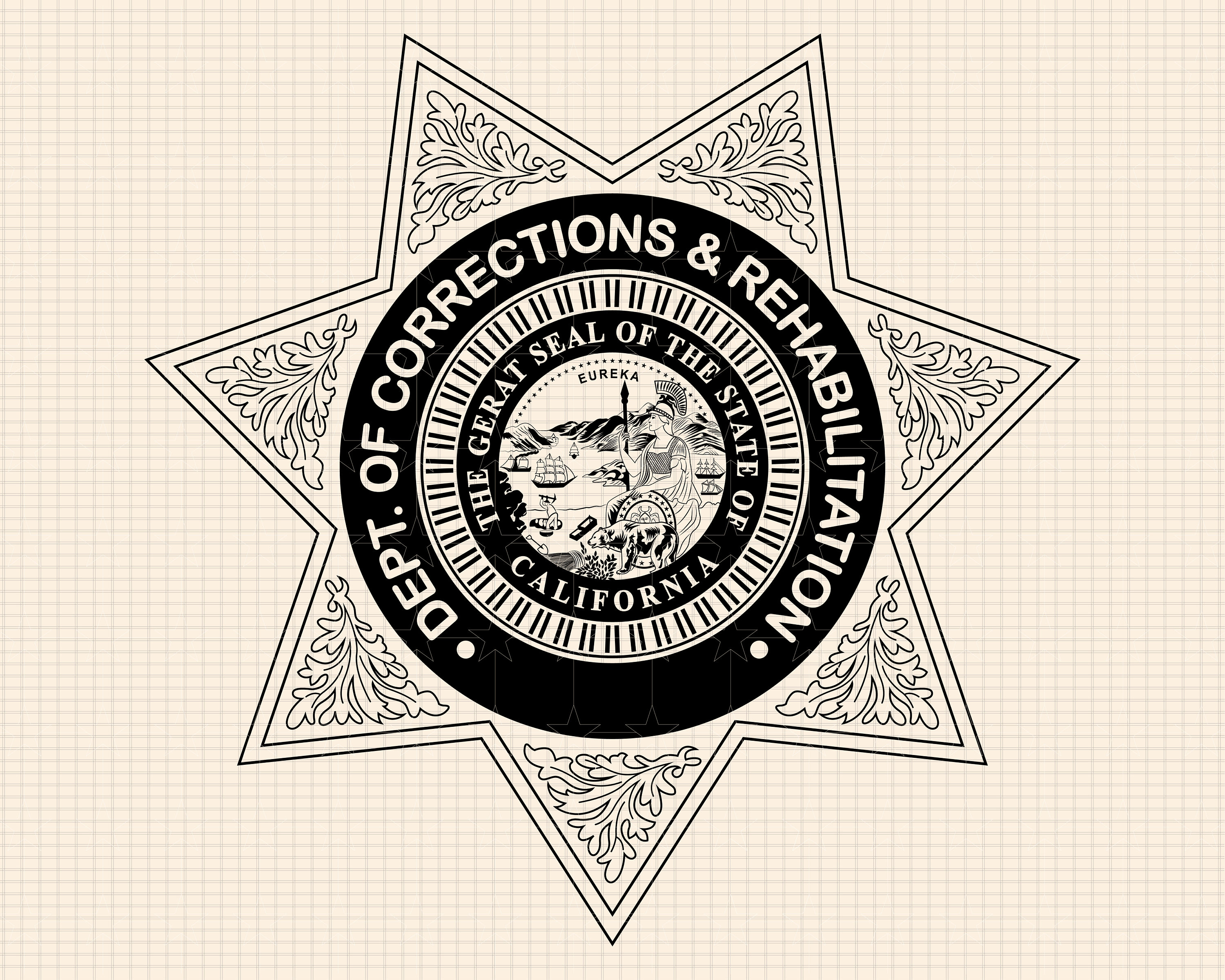 Badge Patch of the California Department of Corrections and ...