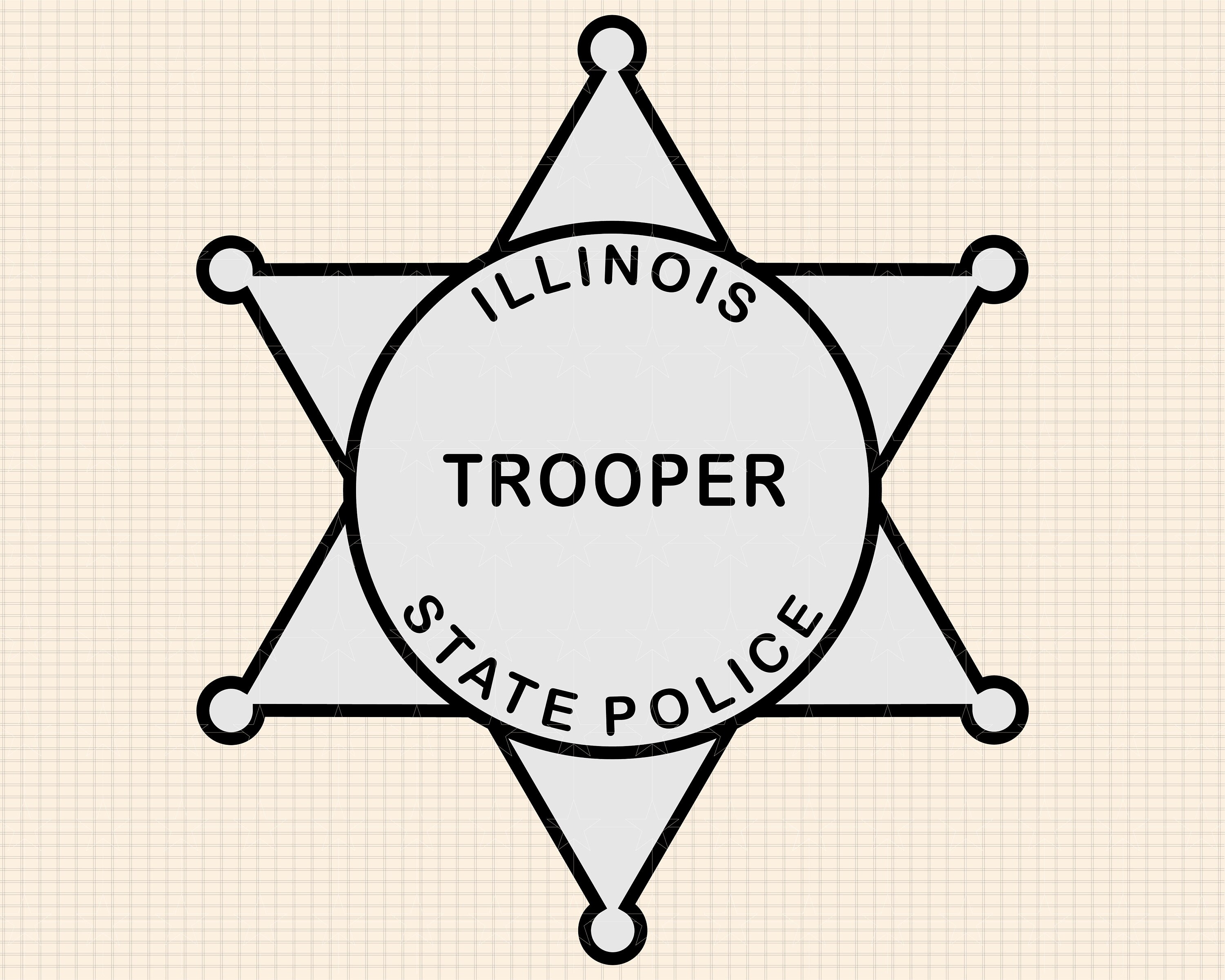 Badge of an ISP Trooper SVG Bundle, Illinois State Police Trooper ...