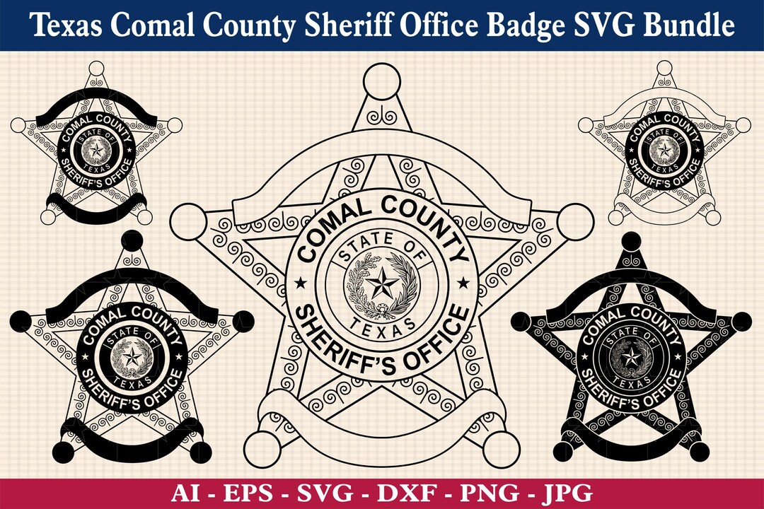 Texas Comal County Sheriff Office Badge SVG Bundle, Comal County ...