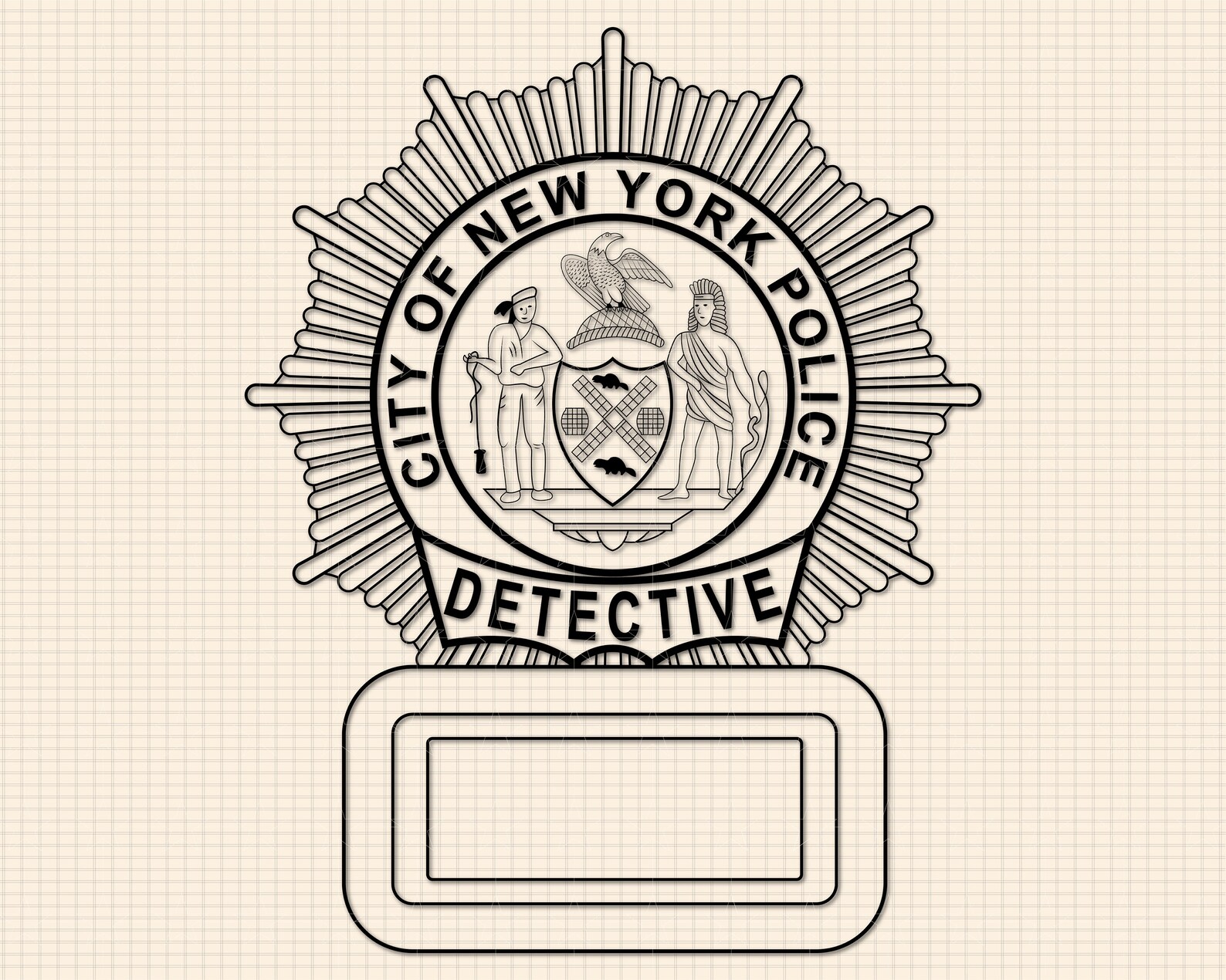 NYPD Police Department Detective Badge SVG Bundle, NYC New York City ...