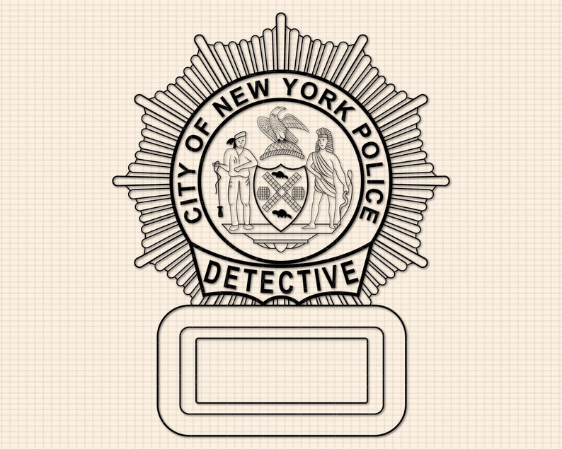 Nypd Police Department Detective Badge Svg Bundle Nyc New York City Detective Seal Law