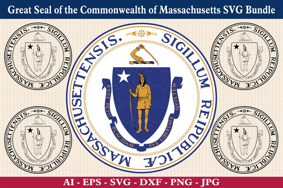 Great Seal of the Commonwealth of Massachusetts SVG Bundle, Seal of ...