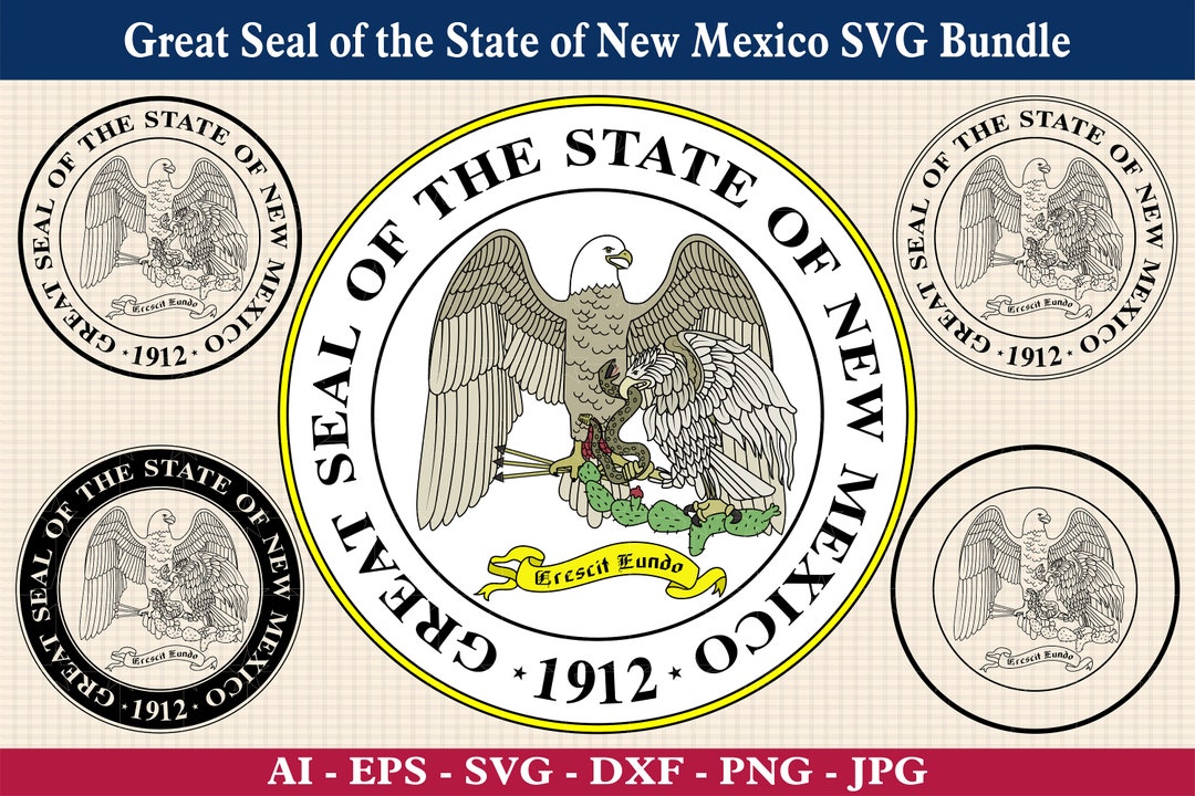 Great Seal of the State of New Mexico SVG Bundle, Seal of New Mexico ...