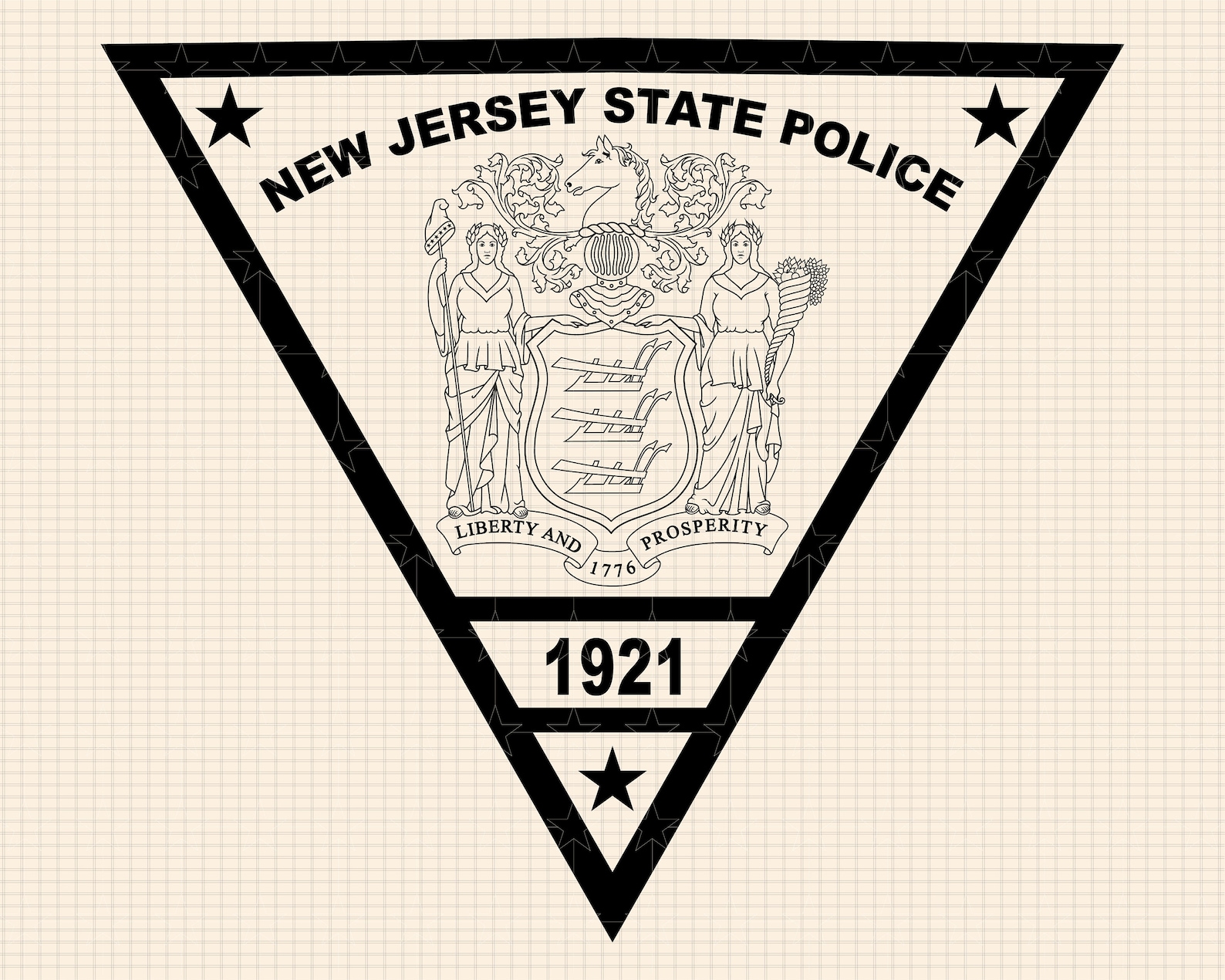 Seal of the New Jersey State Police SVG Bundle, New Jersey State Police ...