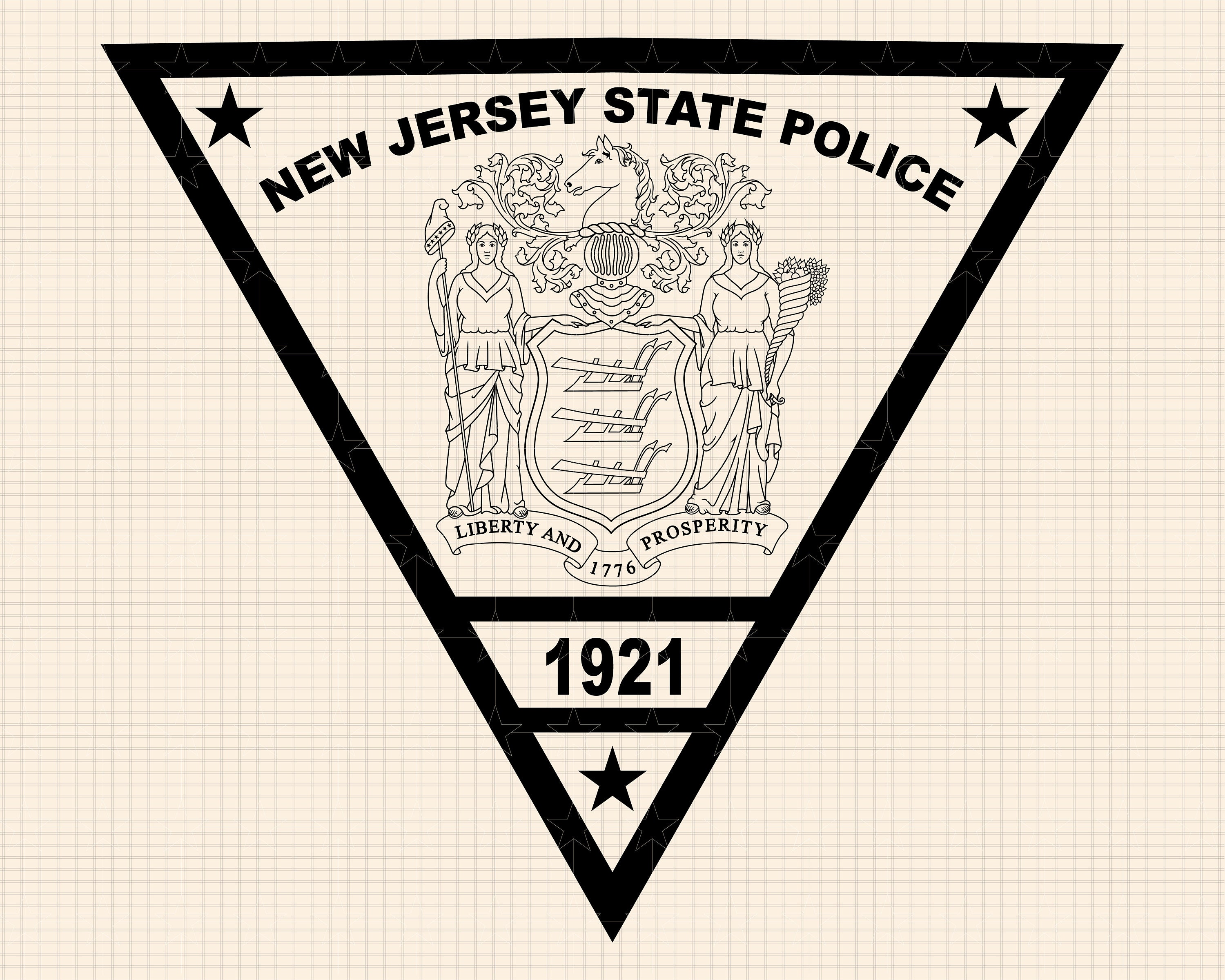 Seal of the New Jersey State Police SVG Bundle, New Jersey State Police ...