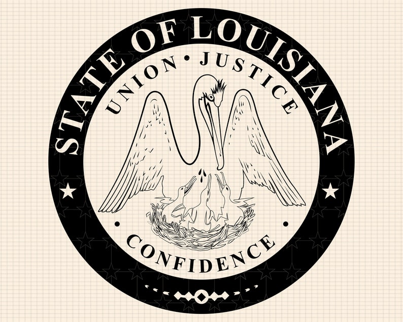 Great Seal of the State of Louisiana Svg Bundle, State of Louisiana ...