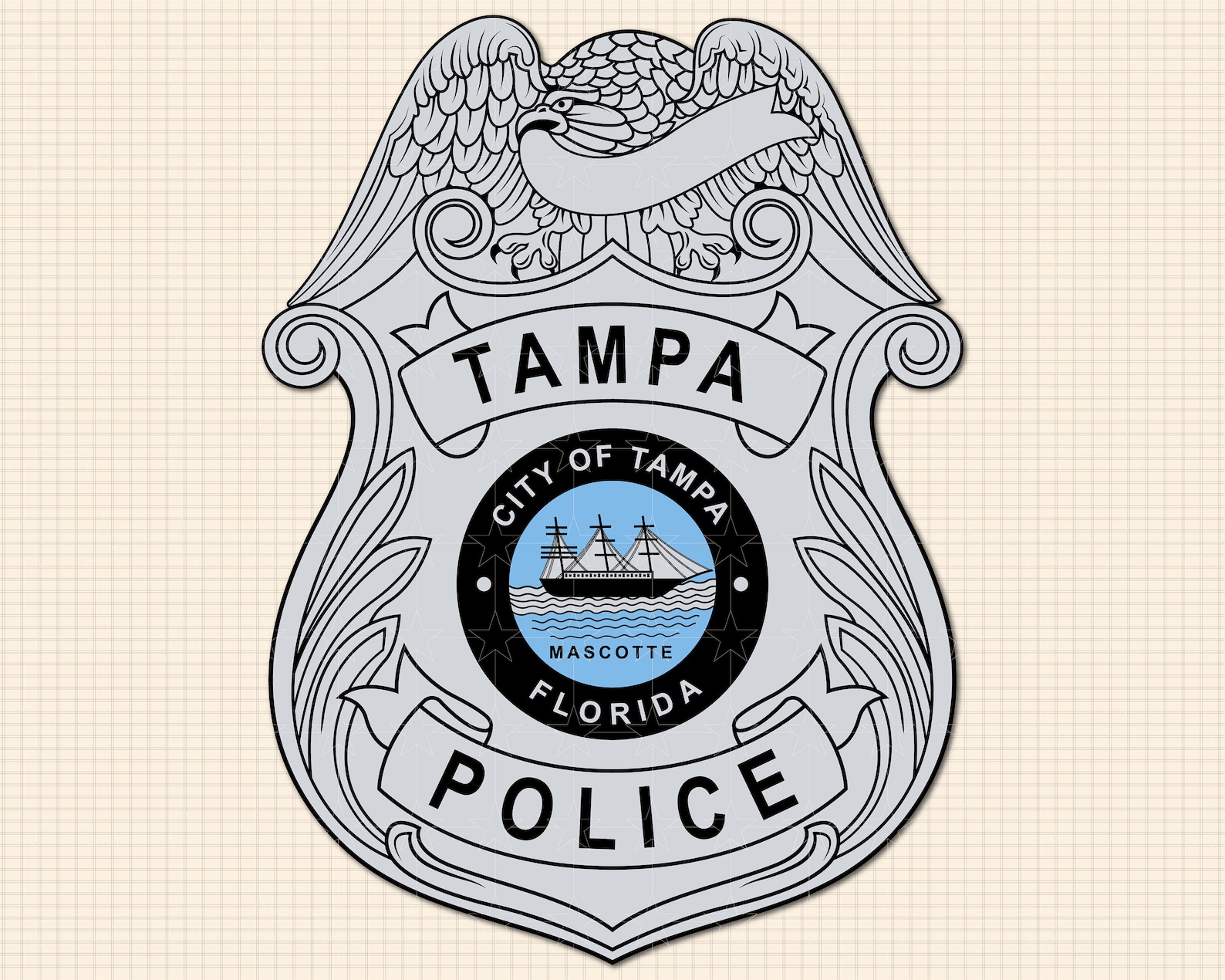 Tampa Florida Police Department Badge SVG Bundle, Tampa Police ...
