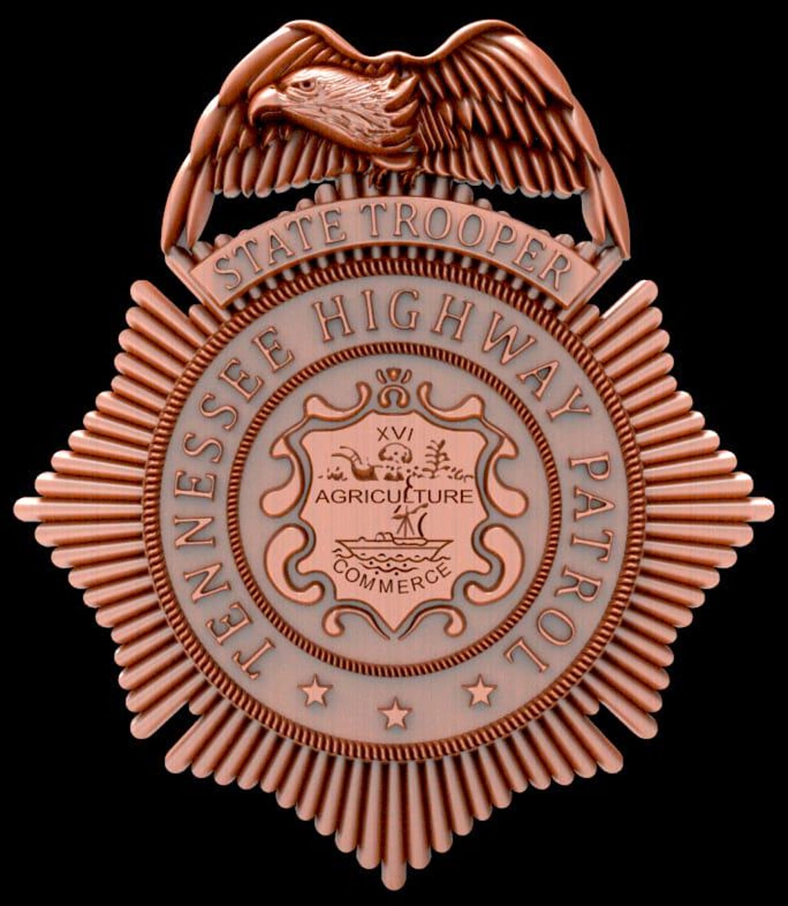 Tennessee Highway Patrol Badge 3D Model, Tennessee Highway Patrol ...
