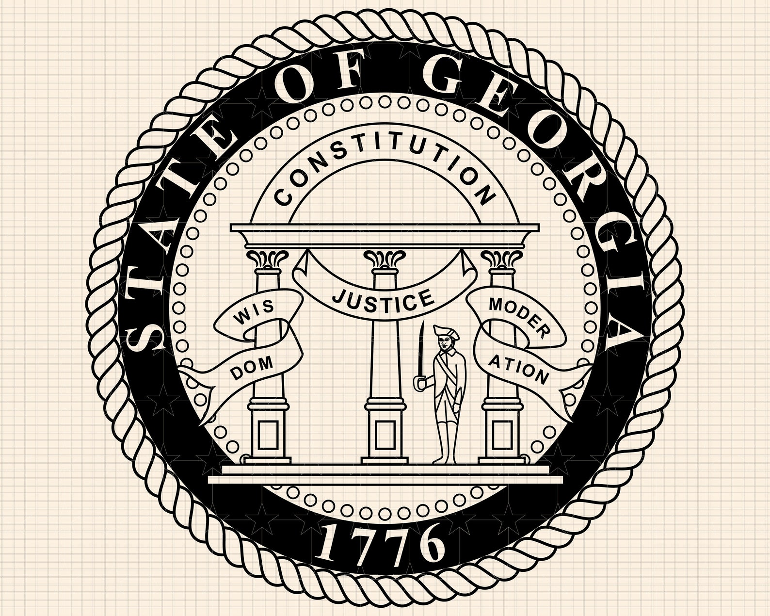 Great Seal of the State of Georgia SVG Bundle, Seal of Georgia Svg ...