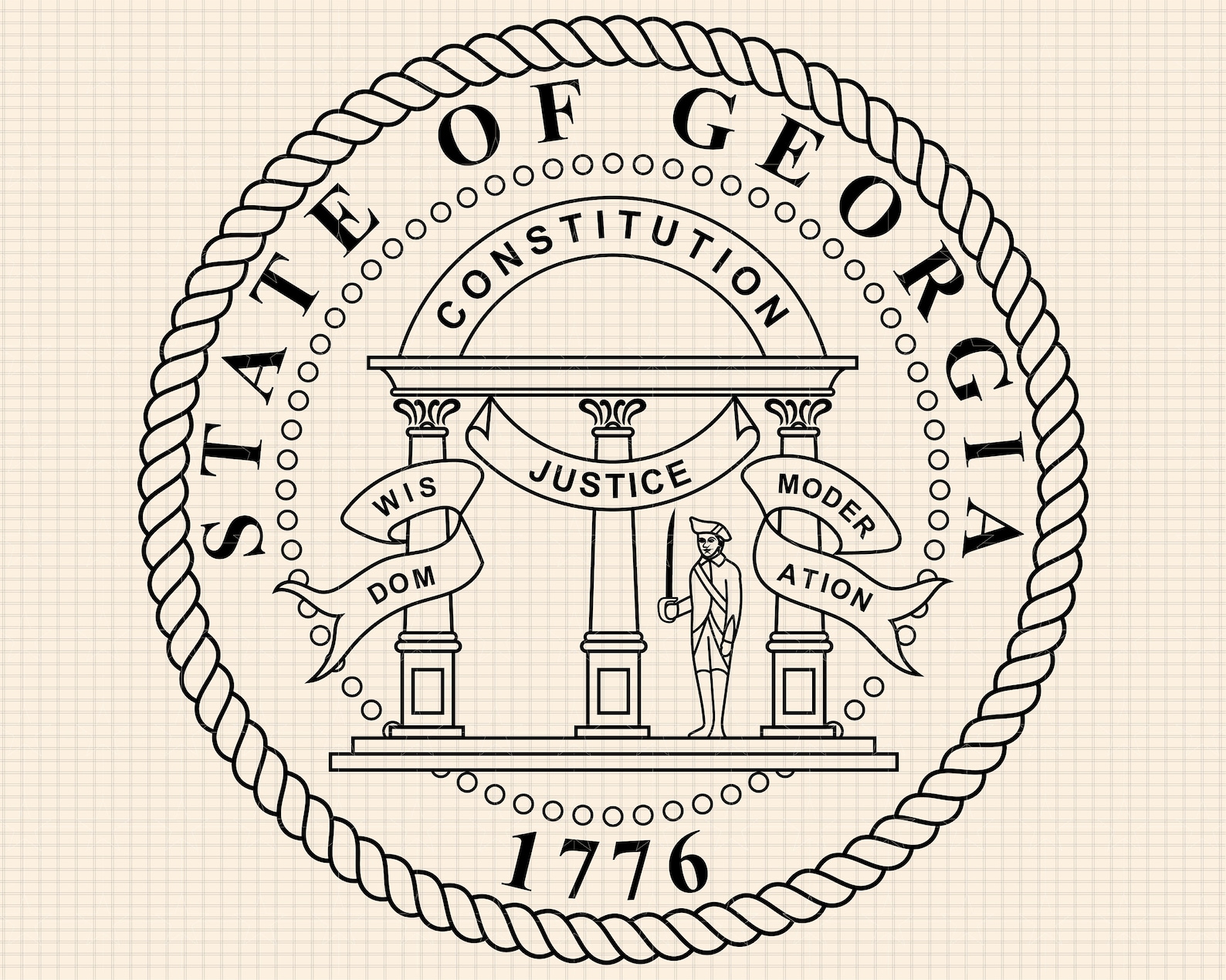 Great Seal of the State of Georgia SVG Bundle, Seal of Georgia Svg ...