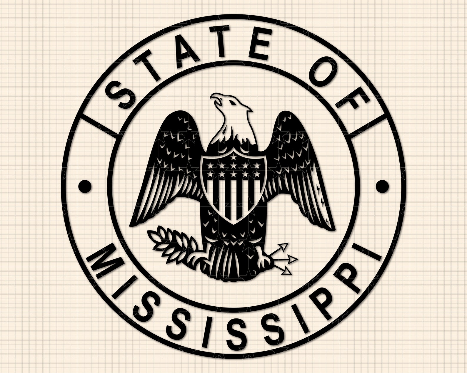 Mississippi State Seal SVG Bundle, Great Seal of Mississippi PNG Bundle ...