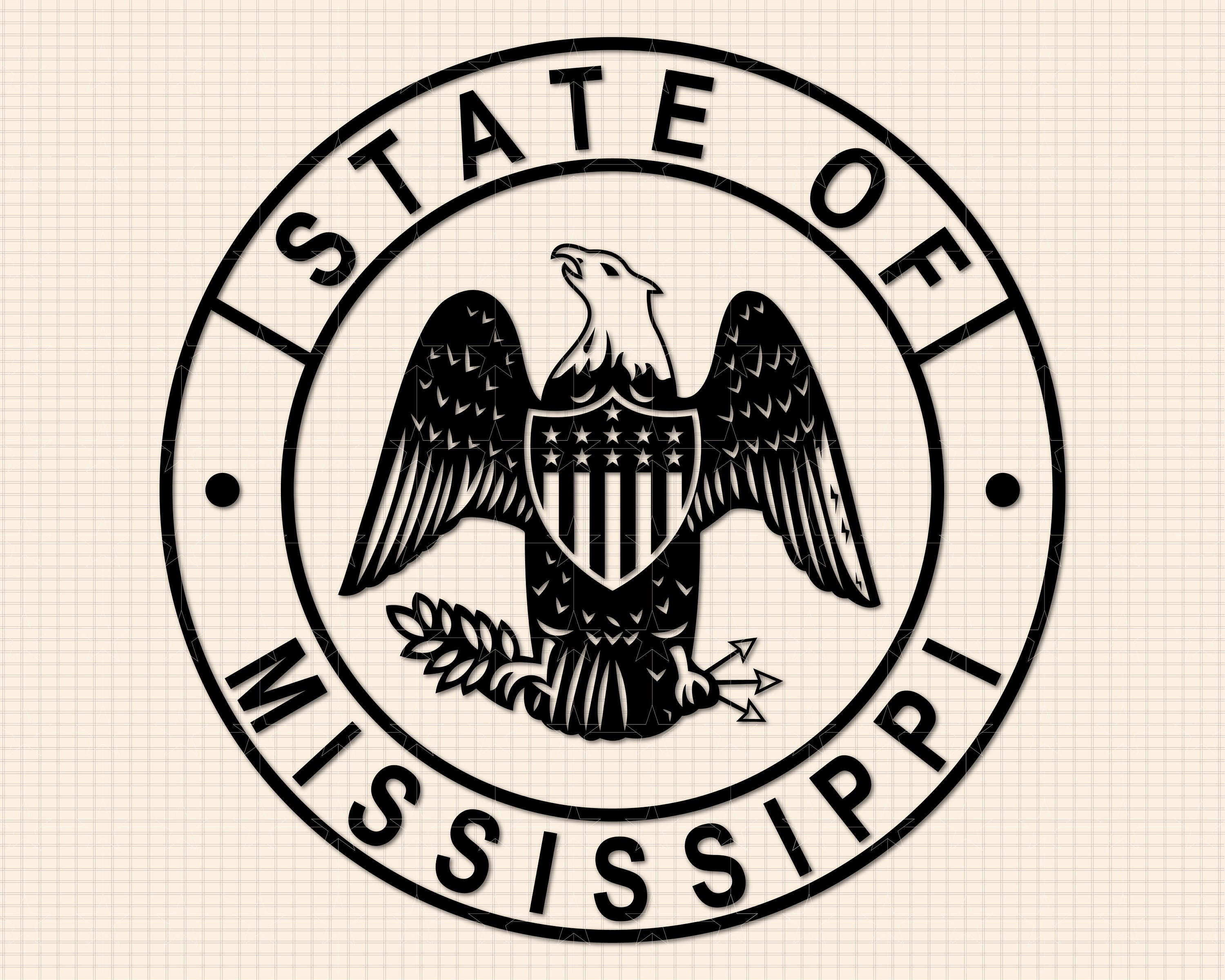 Mississippi State Seal SVG Bundle, Great Seal of Mississippi PNG Bundle ...
